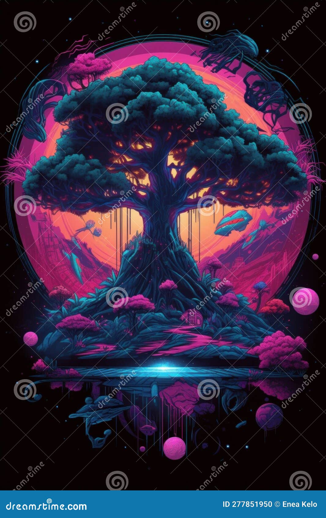 Nebulae Fantasy Tree of Life, in the Style of Vibrant Illustrations ... Nebulae Fantasy Tree of Life, in the Style of Vibrant Illustrations ...