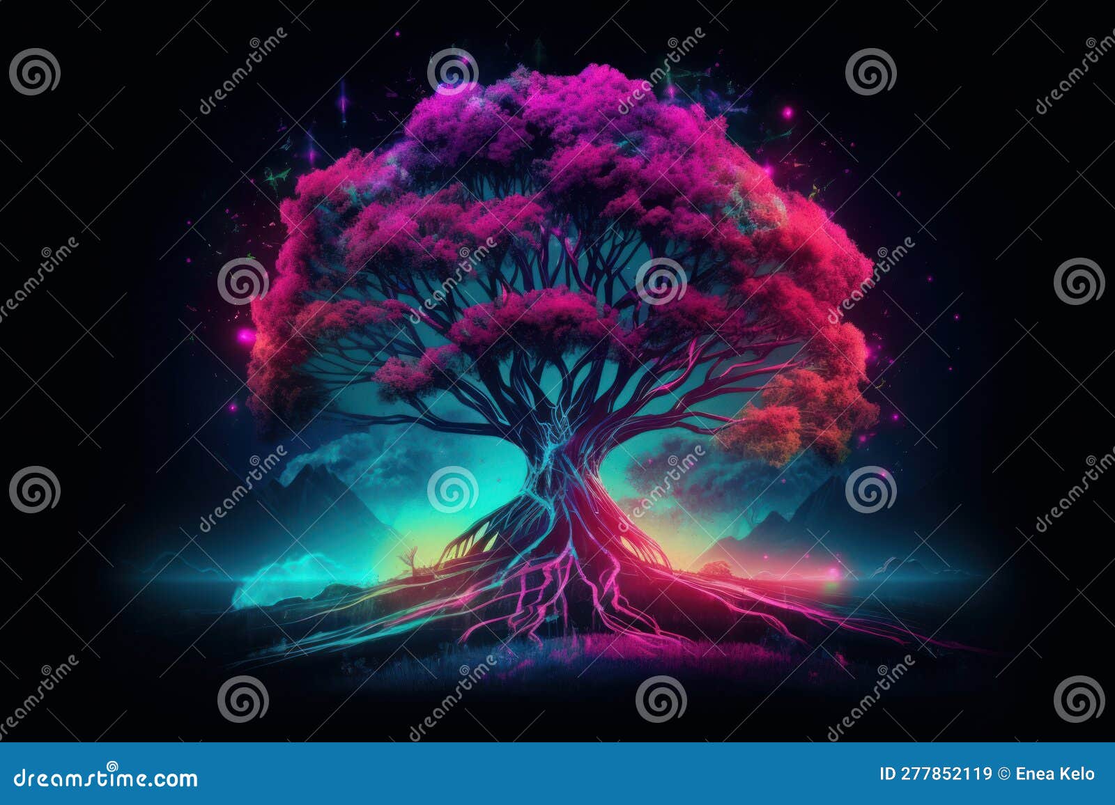 Nebulae Fantasy Tree of Life, in the Style of Vibrant Illustrations ... Nebulae Fantasy Tree of Life, in the Style of Vibrant Illustrations ...