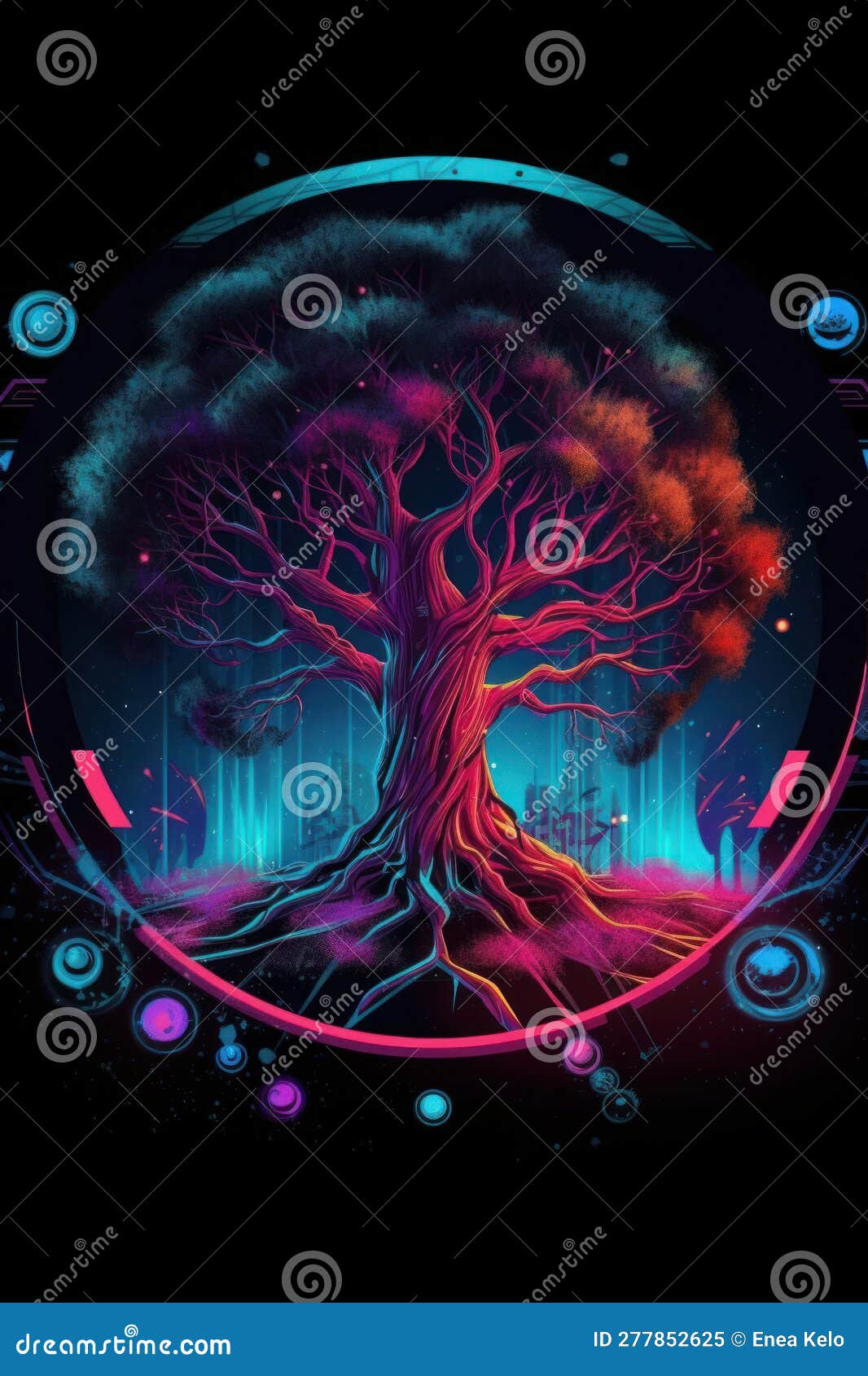 Nebulae Fantasy Tree of Life, in the Style of Vibrant Illustrations ... Nebulae Fantasy Tree of Life, in the Style of Vibrant Illustrations ...