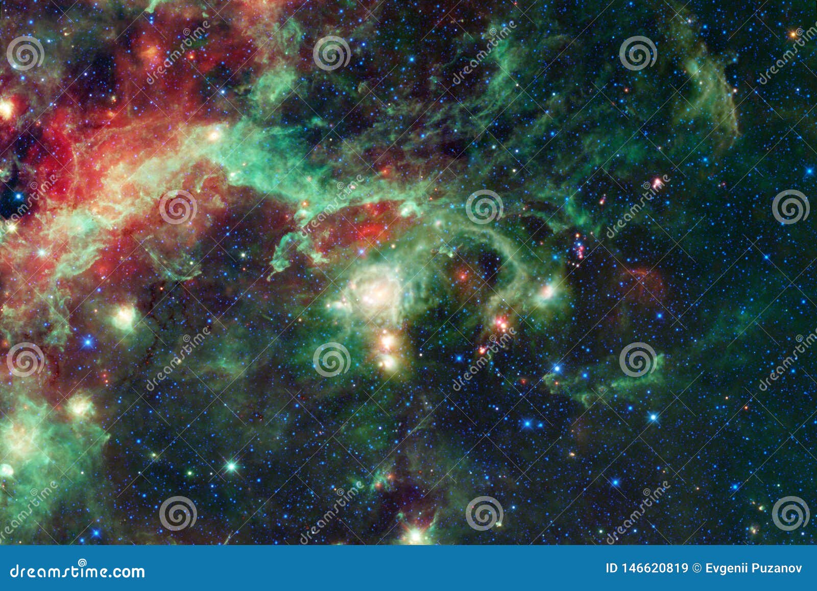 Nebulae an Interstellar Cloud of Star Dust Stock Illustration ...