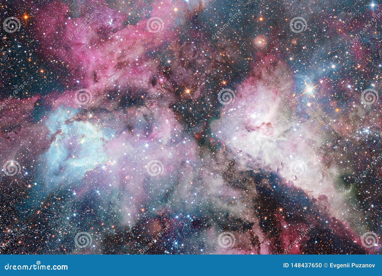 Nebulae an Interstellar Cloud of Star Dust Stock Illustration ...