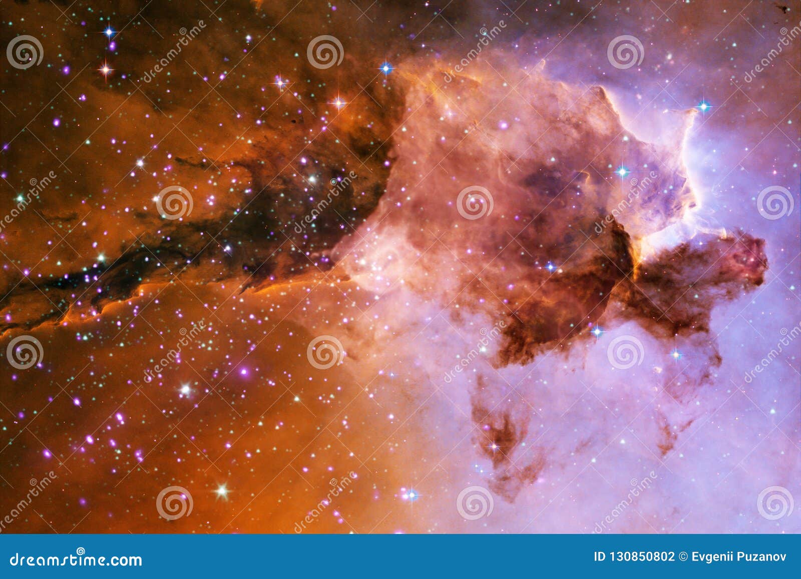 Nebulae an Interstellar Cloud of Star Dust. Stock Illustration ...