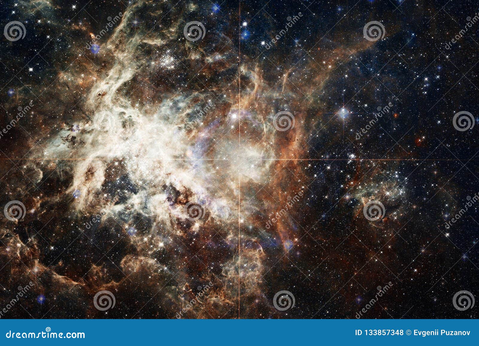 Nebulae an Interstellar Cloud of Star Dust Stock Illustration ...