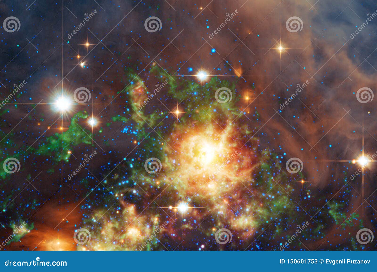 Nebulae an Interstellar Cloud of Star Dust Stock Illustration ...