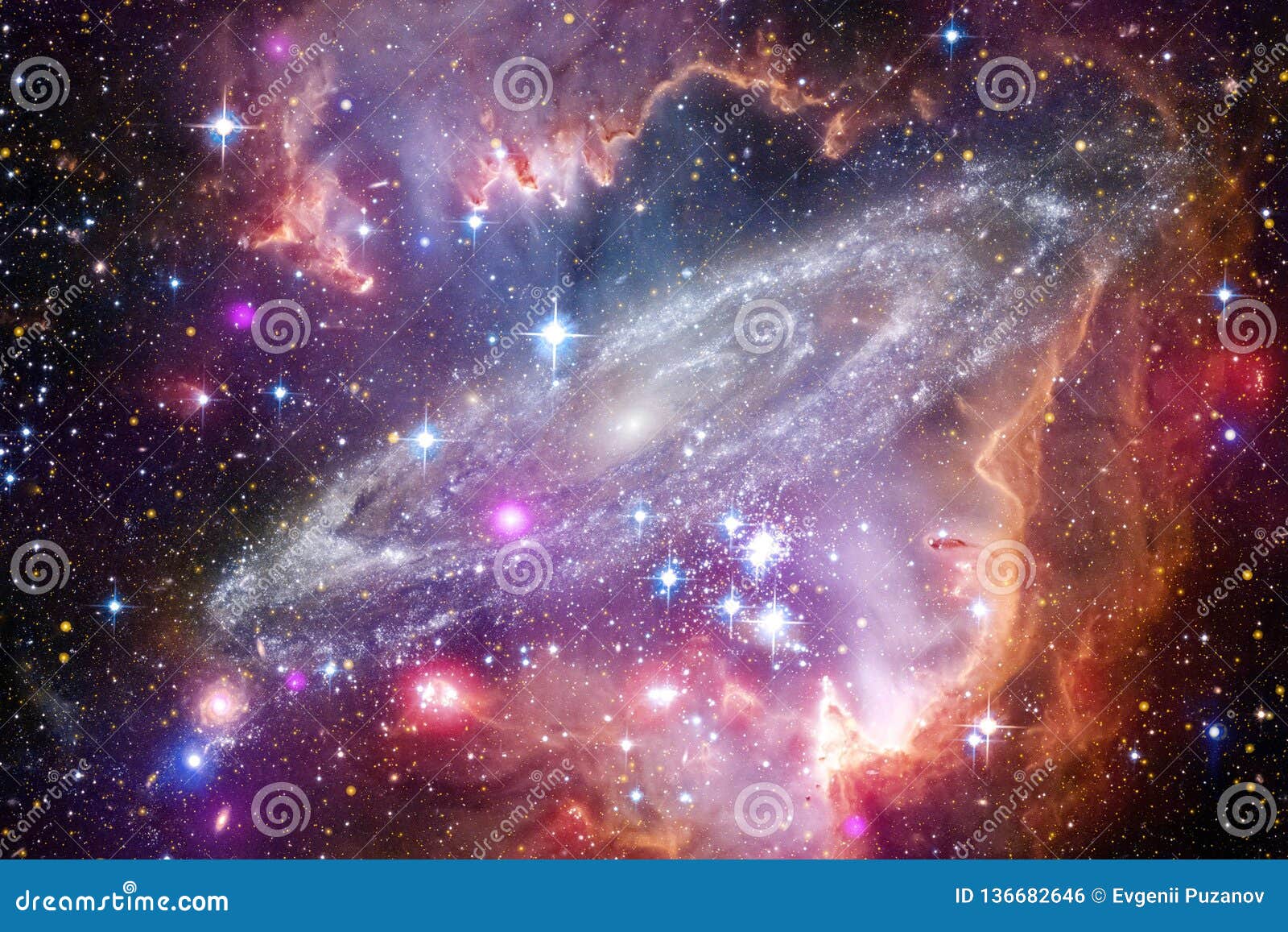 Nebulae and Many Stars in Outer Space. Elements of this Image Furnished ...