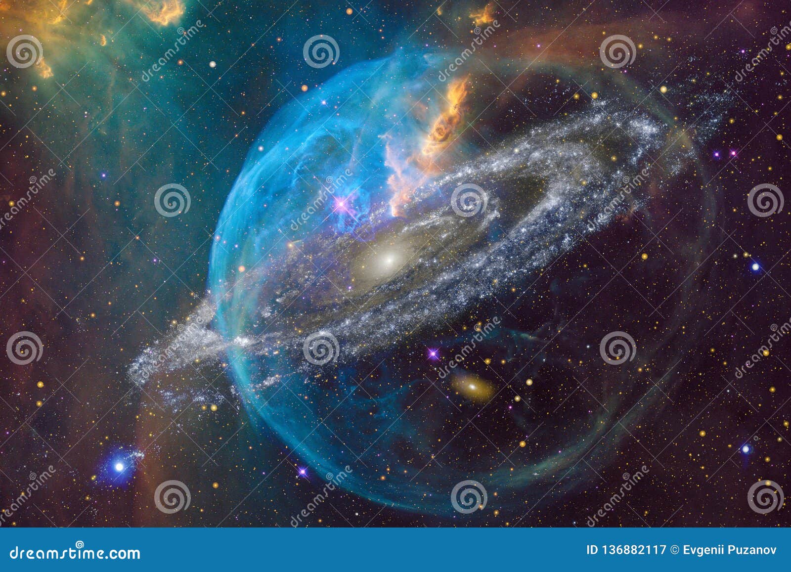 Nebulae and Many Stars in Outer Space. Elements of this Image Furnished ...