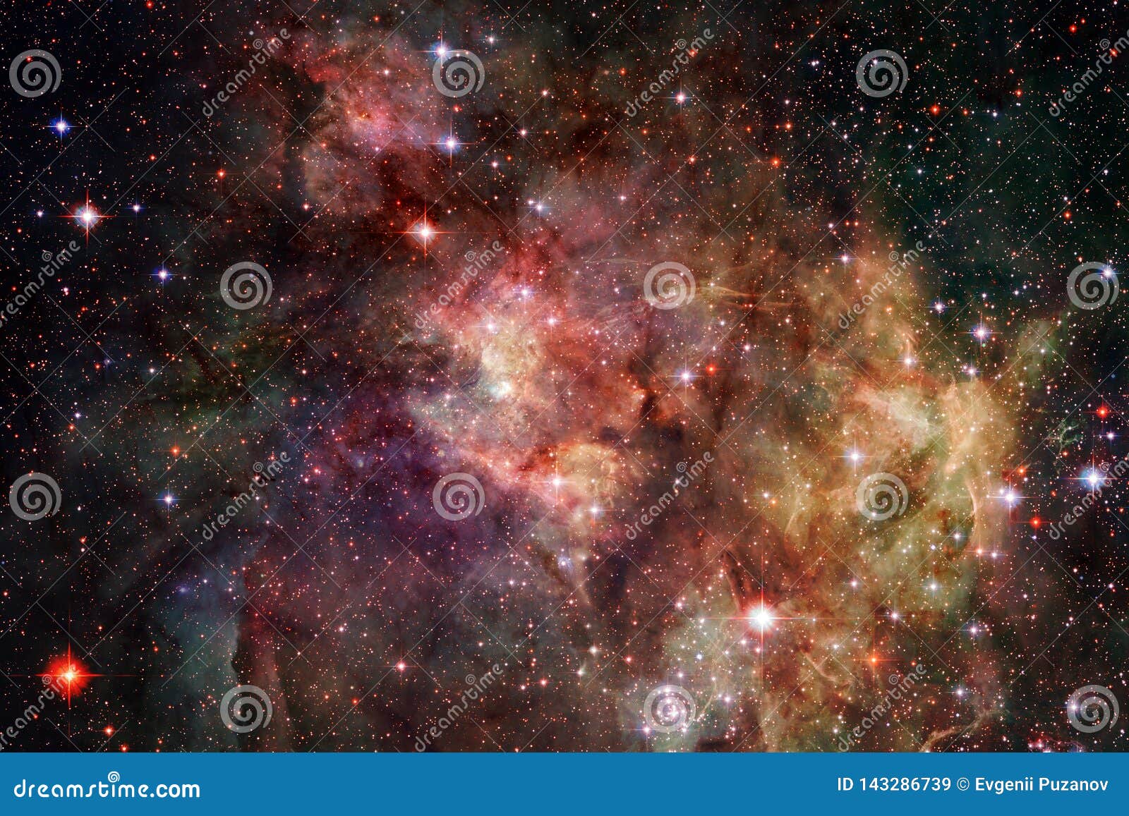 Nebulae and Many Stars in Outer Space. Elements of this Image Furnished ...