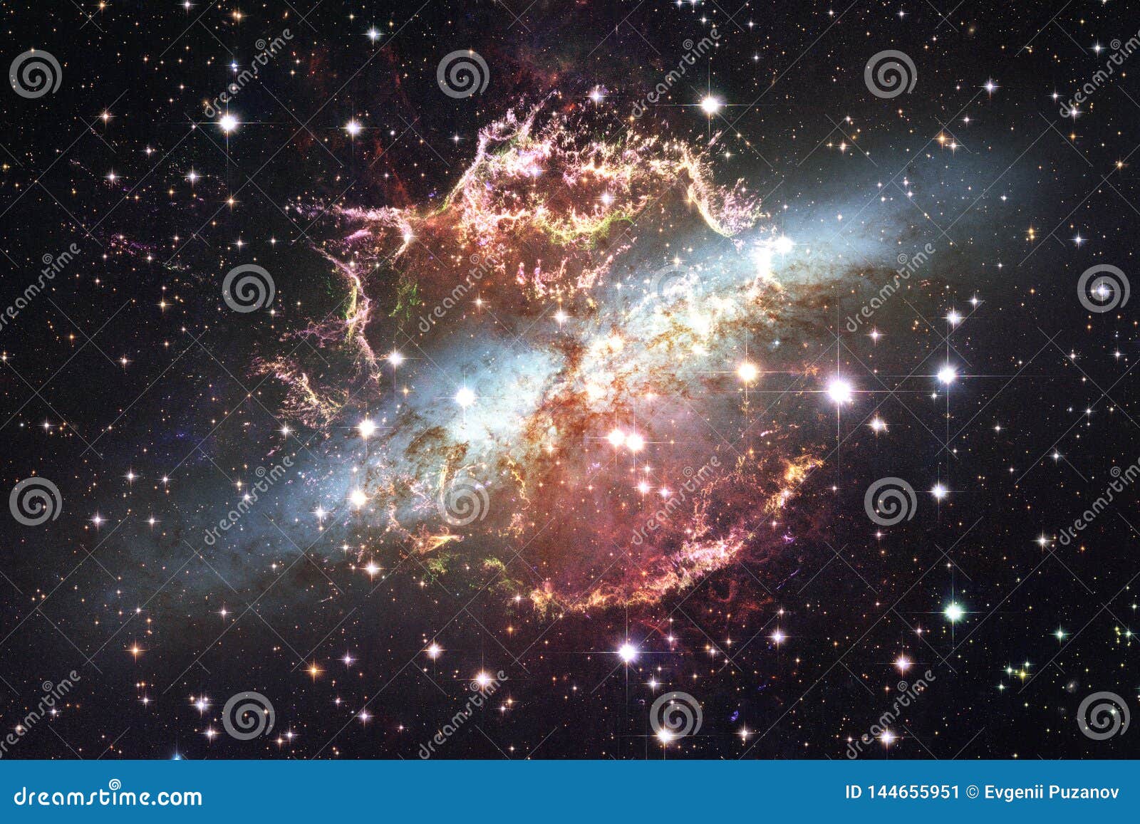 Nebulae and Many Stars in Outer Space. Elements of this Image Furnished ...