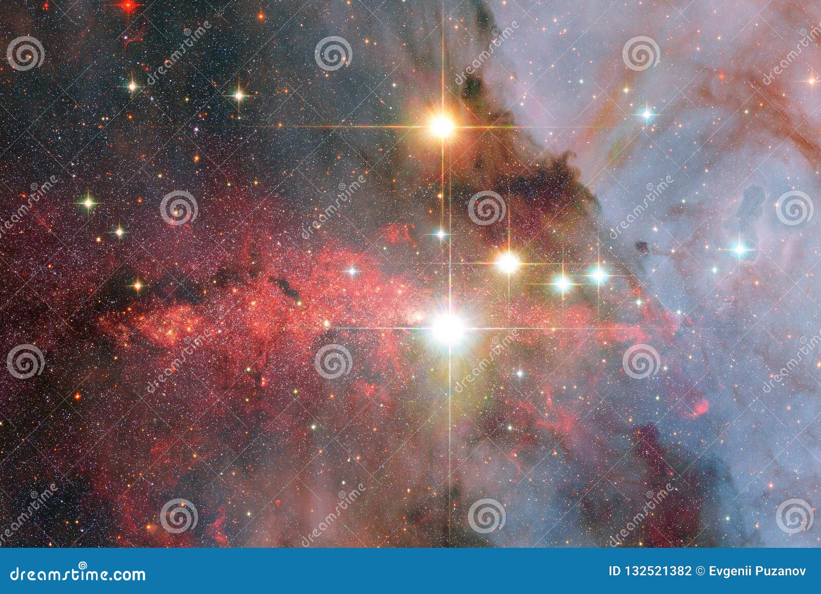 Nebulae and Many Stars in Outer Space. Elements of this Image Furnished ...
