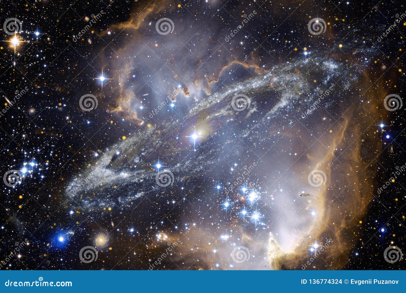 Nebulae and Many Stars in Outer Space. Elements of this Image Furnished ...
