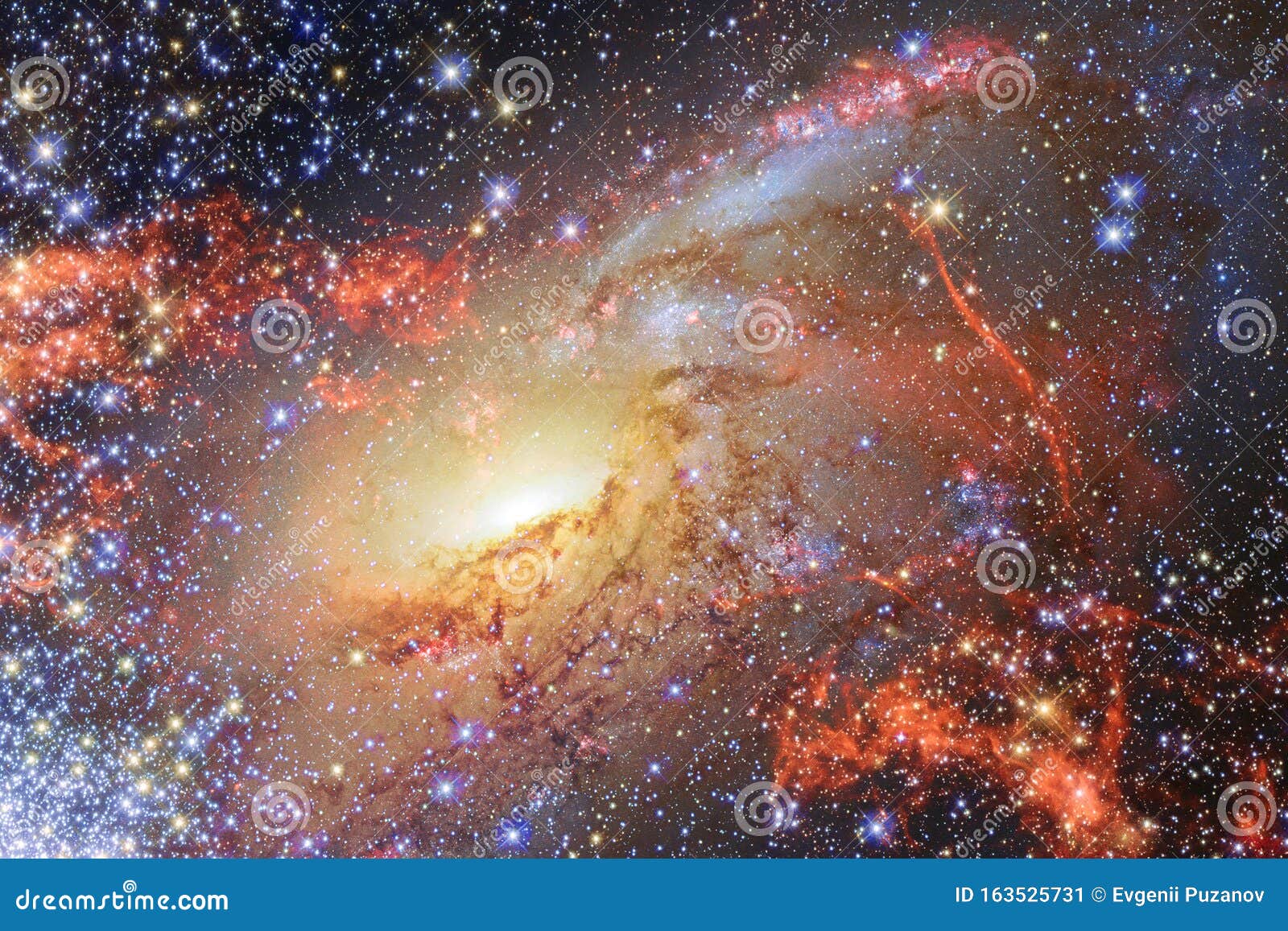 Nebulae and Stars in Outer Space, Glowing Mysterious Universe Stock ...