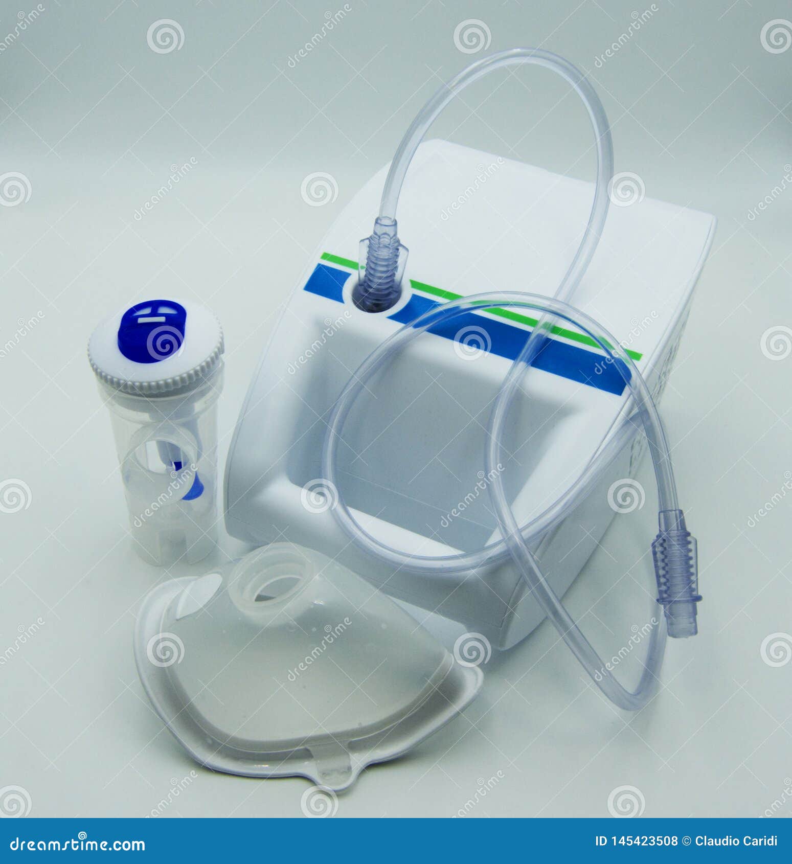 Nebulizer Aerosol with Compressor and Nebulizer Mask Stock Photo ...