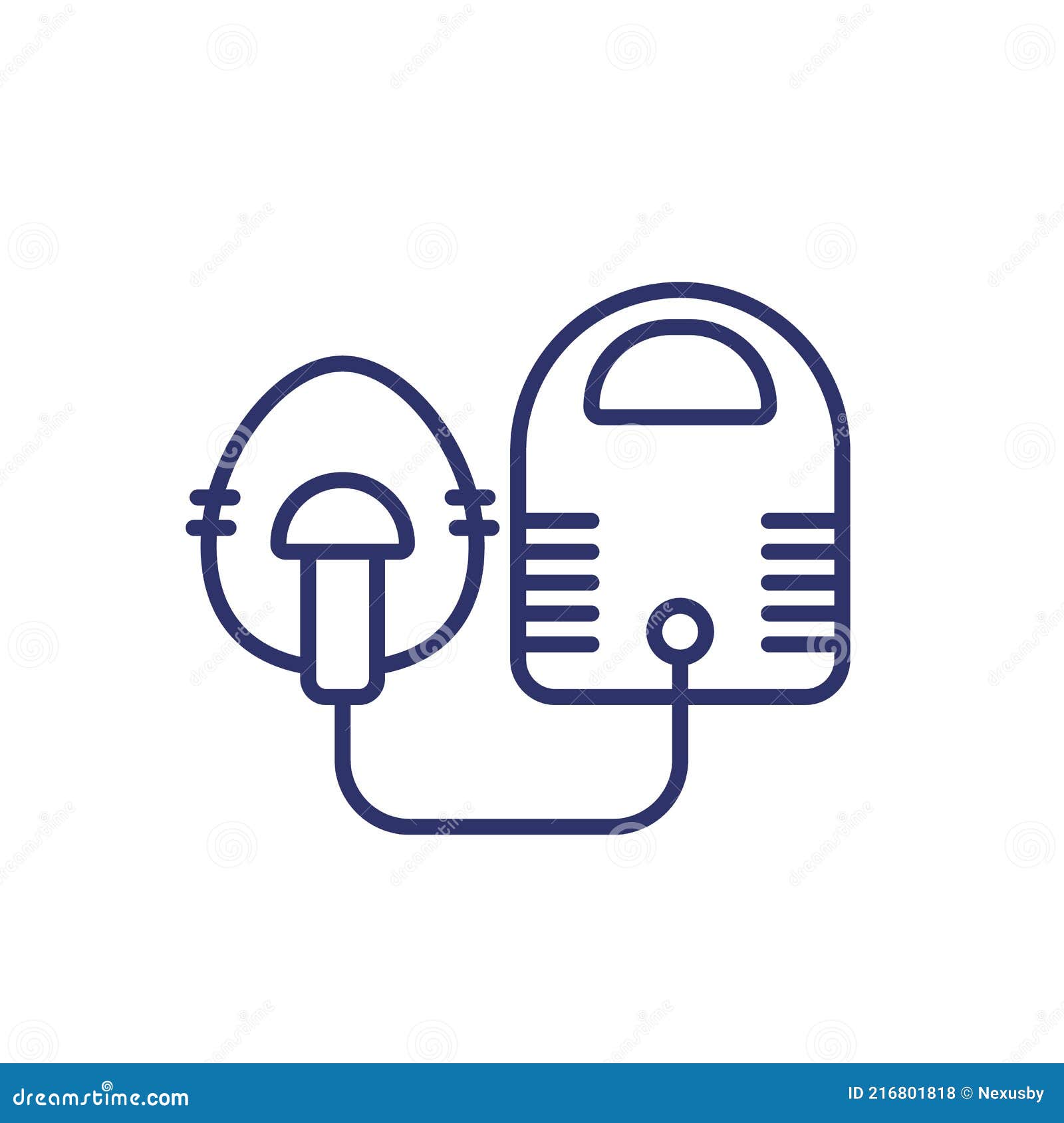 Nebulizer Line Icon. Medical Equipment For Inhalation In The Diseases ...
