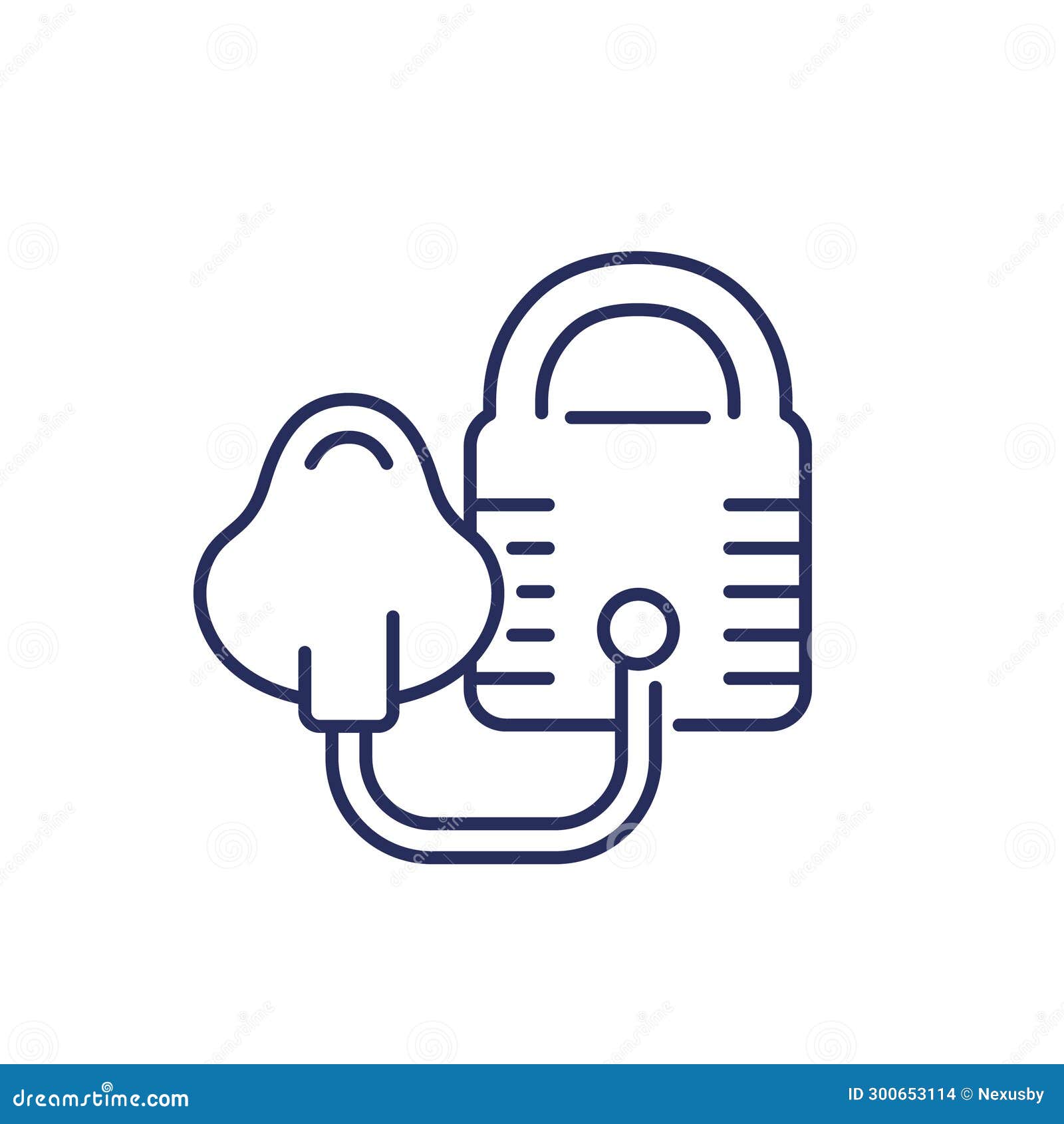 Nebulizer Line Icon. Medical Equipment For Inhalation In The Diseases ...