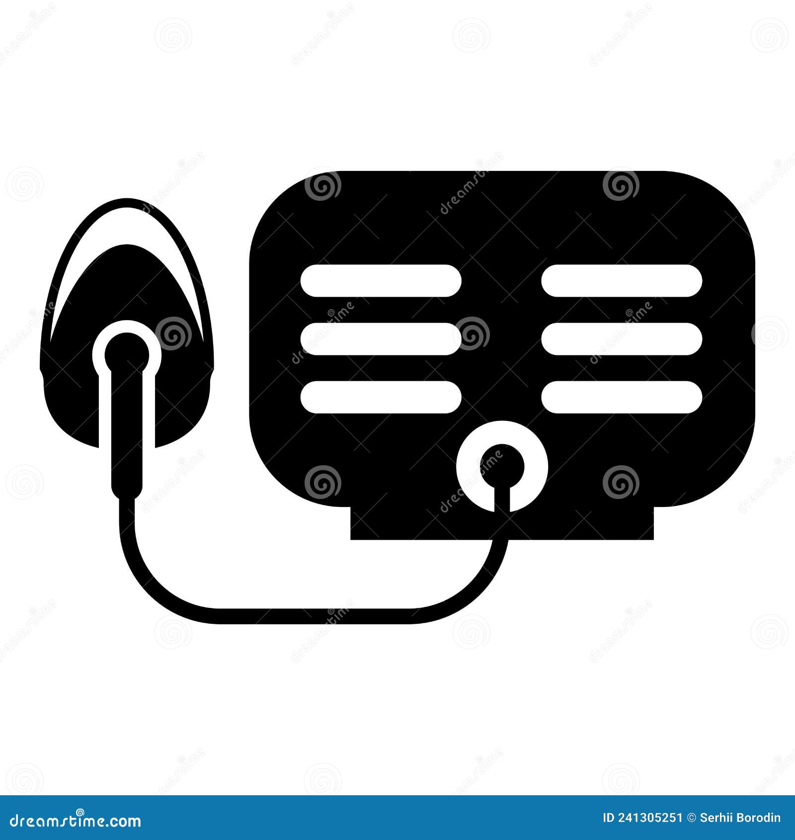 Nebulizer with Mask Icon Black Color Vector Illustration Image Flat ...
