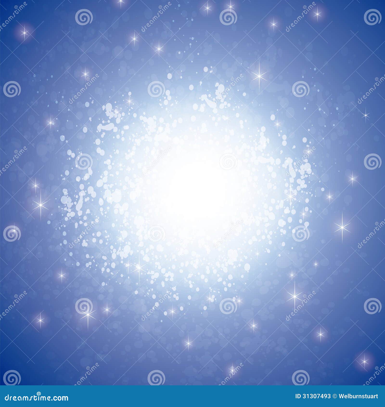 Nebulosa azul ilustración del vector. Ilustración de blanco - 31307493