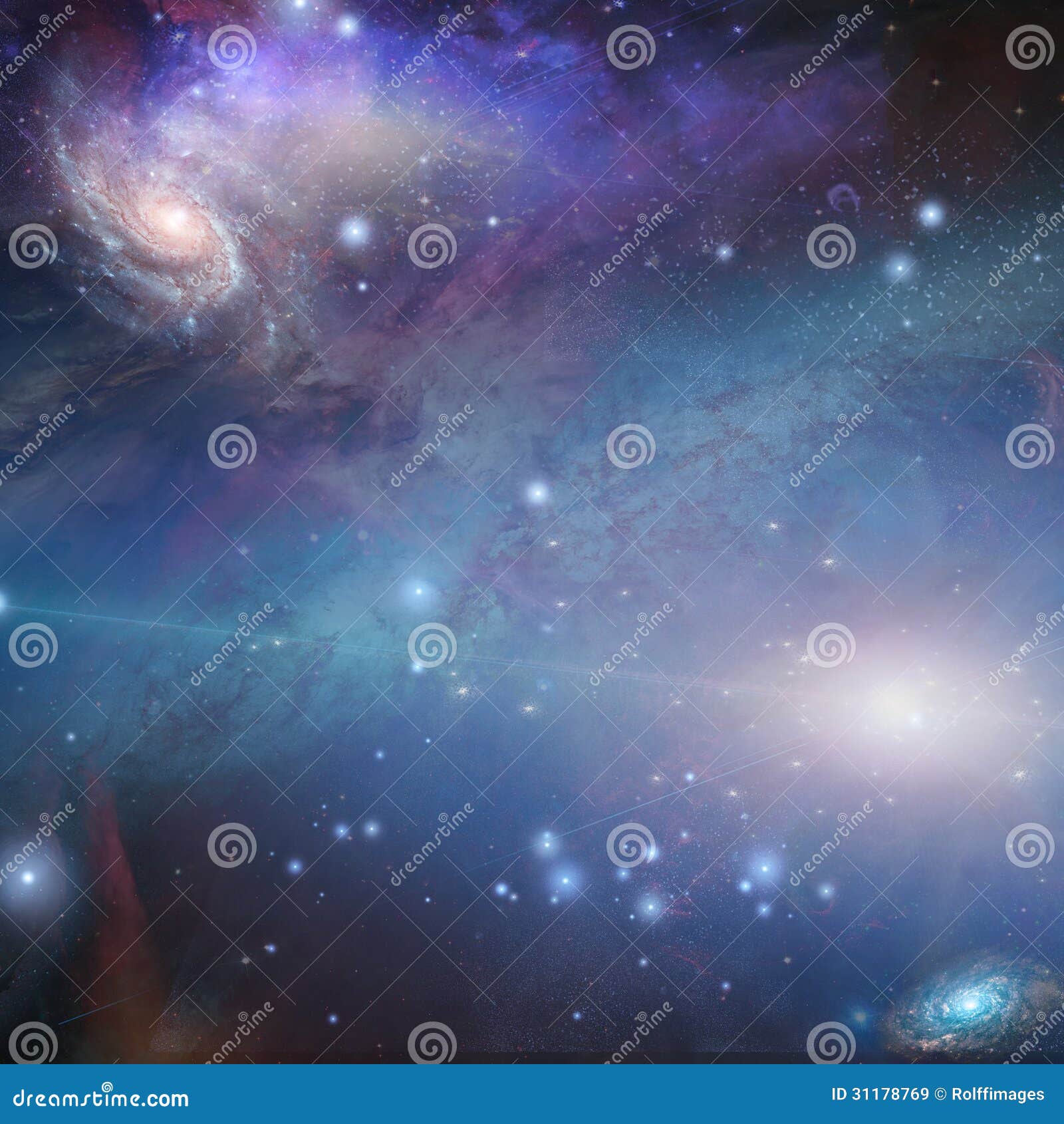 Nebulous Filaments Swirl and Gather Deep Space Stock Illustration ...