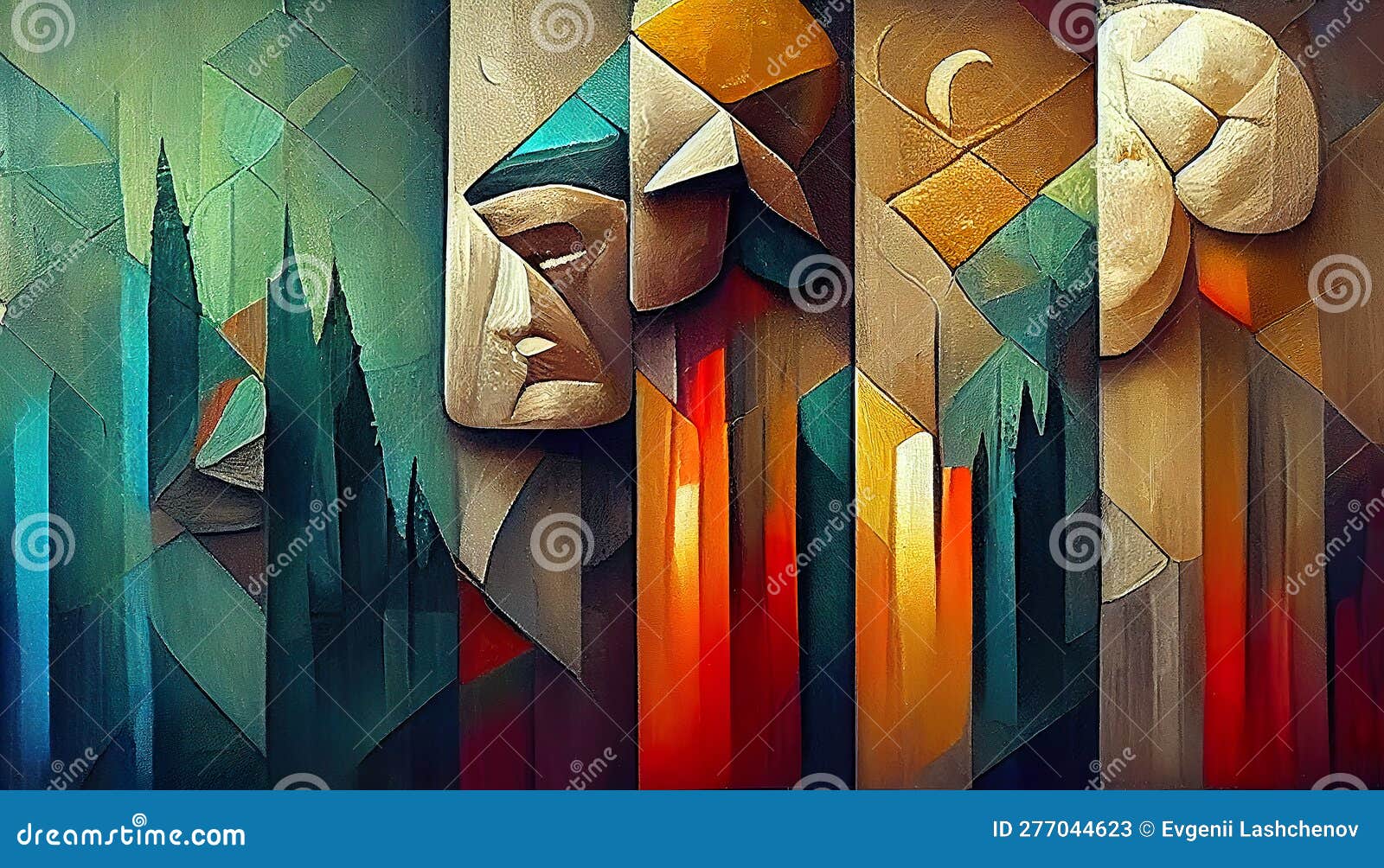 Nebulous Nocturne. Impressionistic Rendition of a Starlit Evening in ...