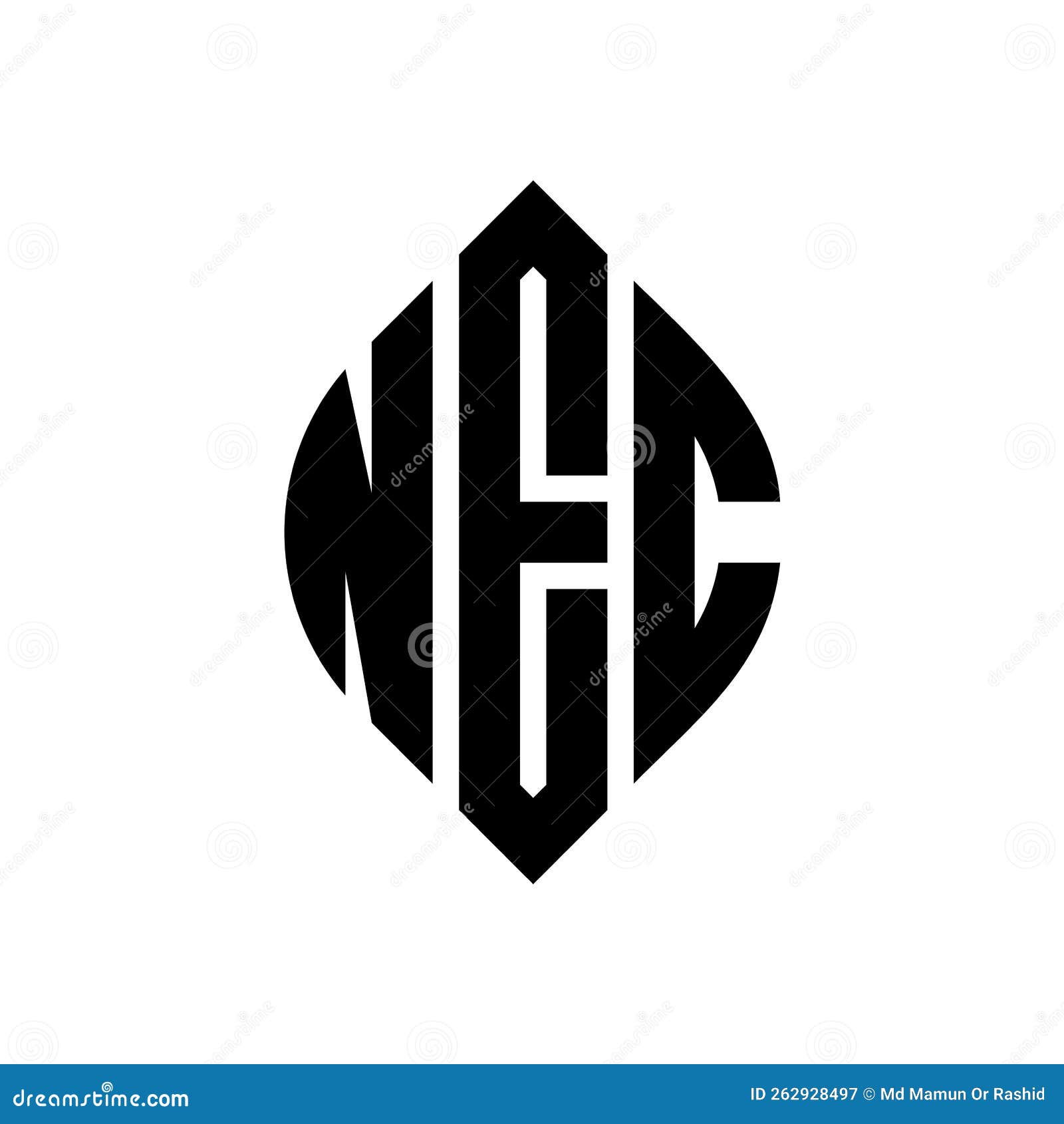 NEC Circle Letter Logo Design With Circle And Ellipse Shape. NEC ...