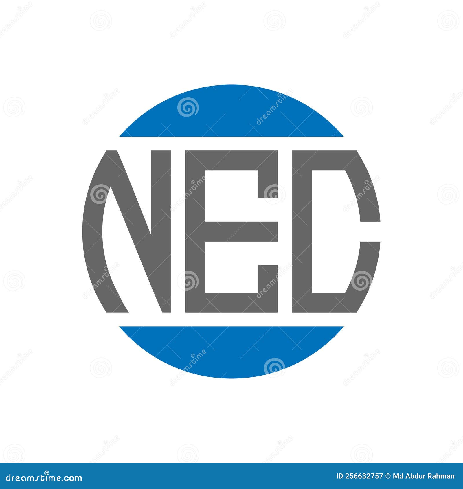 NEC Letter Logo Design On White Background. NEC Creative Initials ...