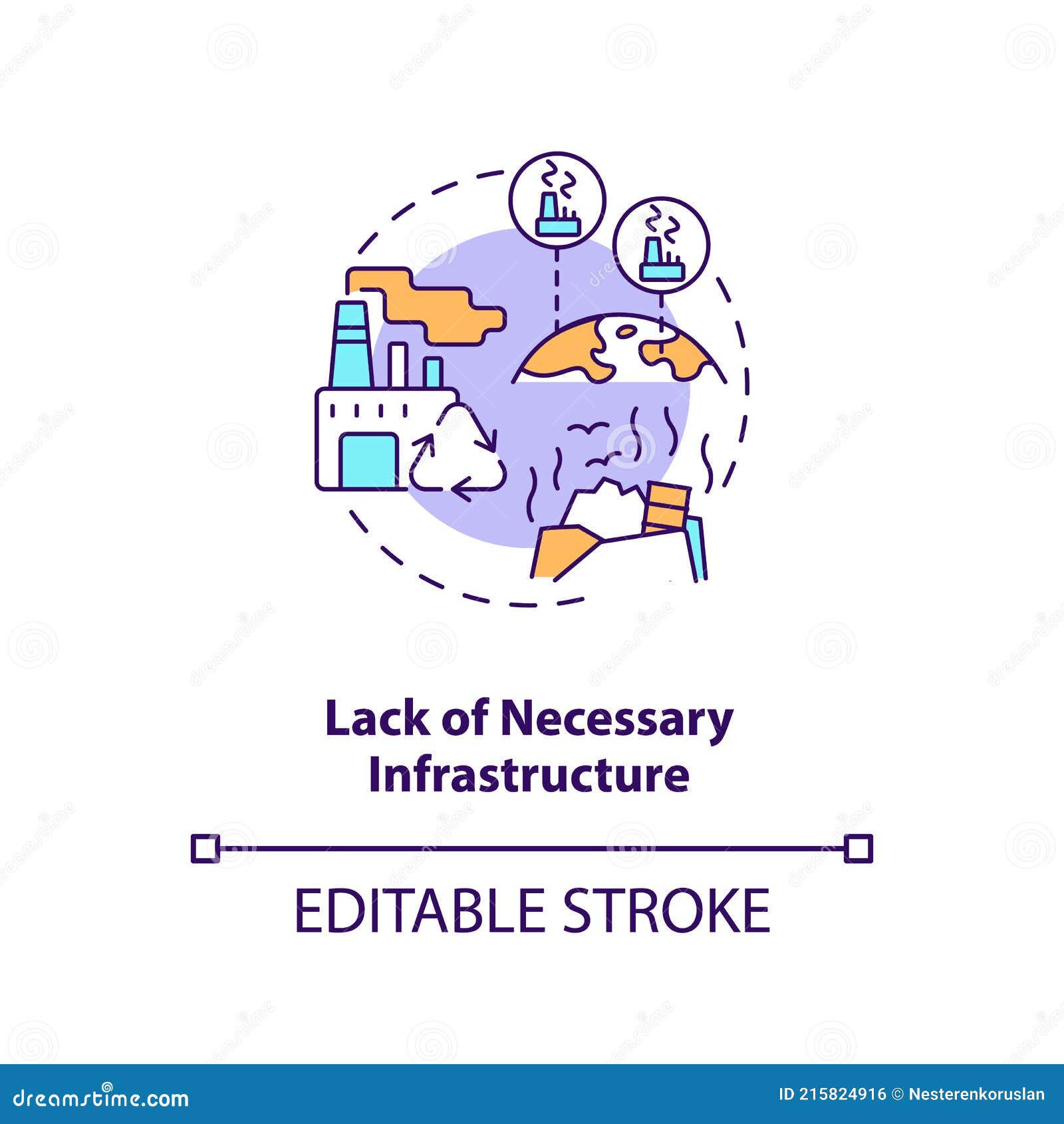 Necessary Infrastructure Lack Concept Icon Stock Vector - Illustration ...