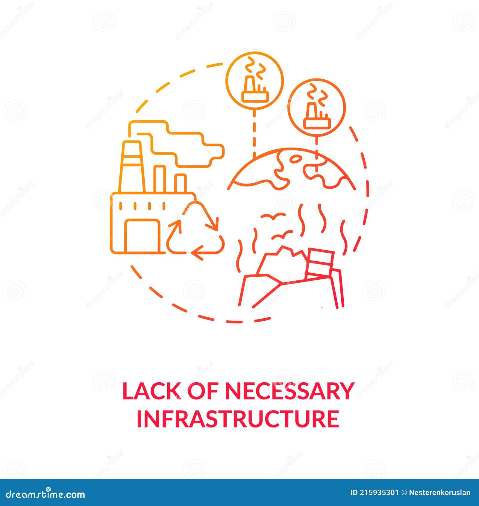Necessary Infrastructure Lack Concept Icon Stock Vector - Illustration ...
