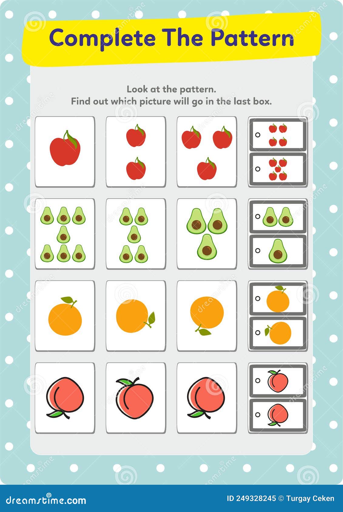 This Worksheet is a Pattern Completion Activity. Stock Illustration ...