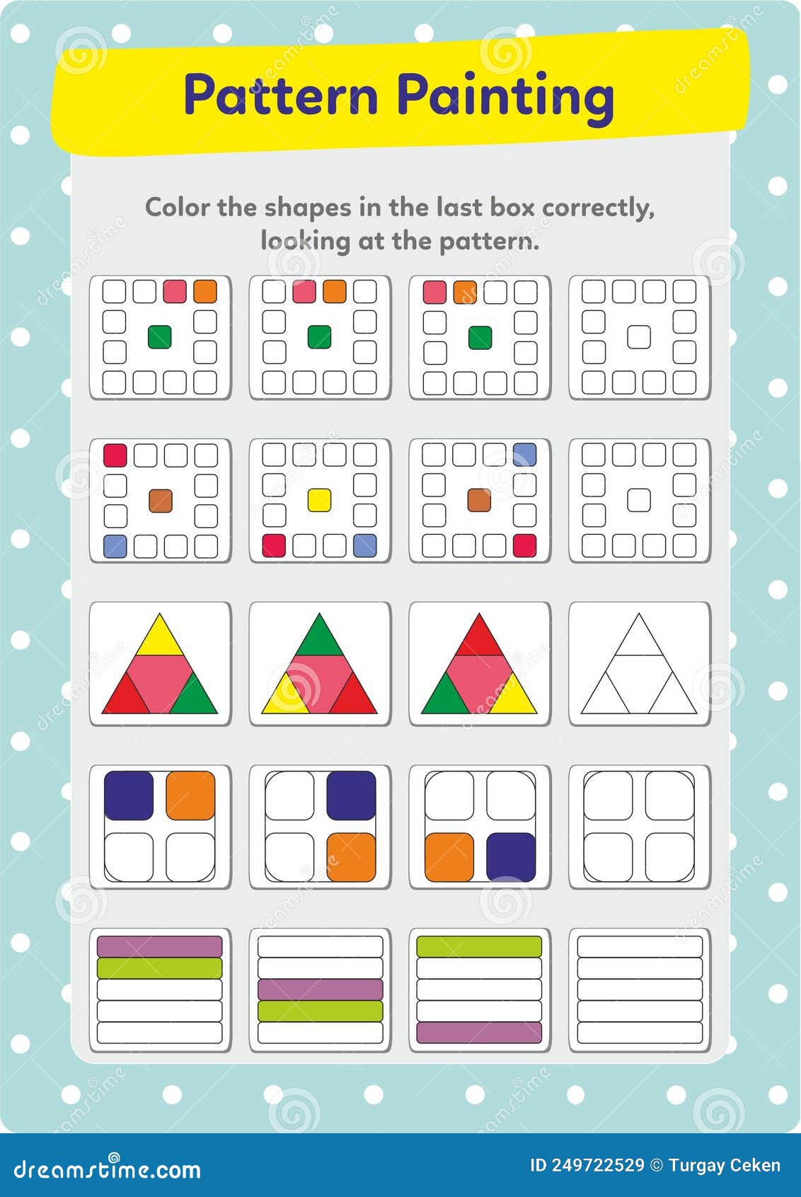 This Worksheet is a Pattern Completion Activity Anda Painting Stock ...