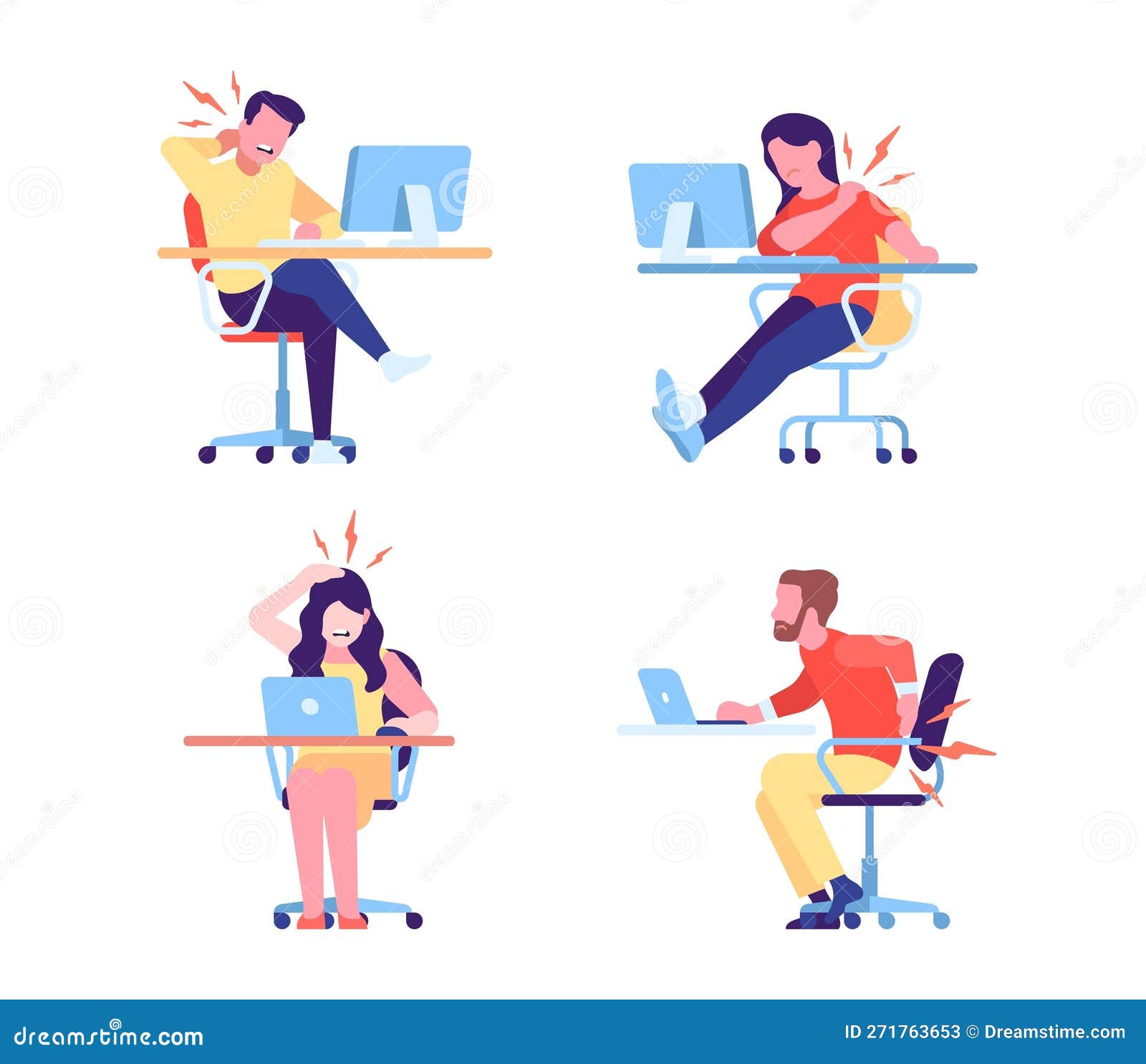 Neck And Back Pain Due To Improper Ergonomics During Prolonged Work At ... Neck And Back Pain Due To Improper Ergonomics During Prolonged Work At ...
