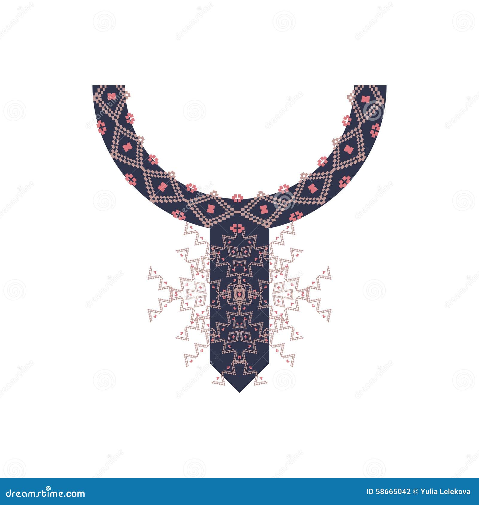 Neck Design in Ethnic Style for Fashion Stock Vector - Illustration of ...