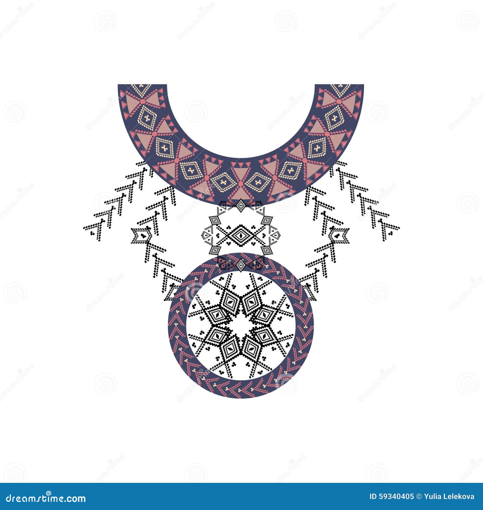 Neck Design in Ethnic Style for Fashion Stock Vector - Illustration of ...