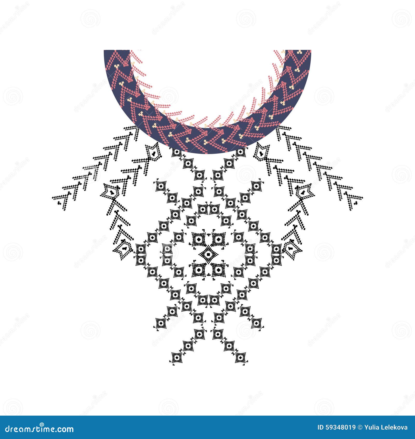 Neck Design With Intricated Interlacing Pattern And Greek Key Motifs ...