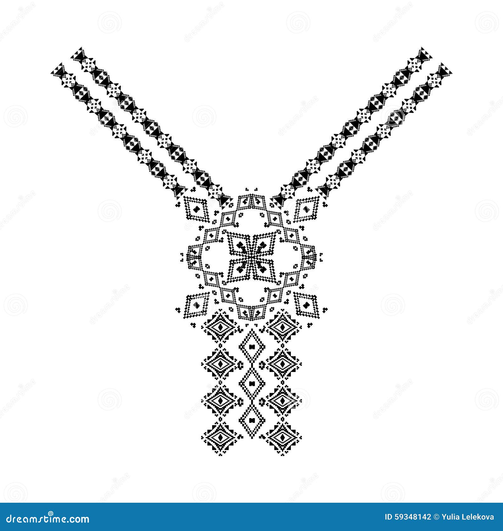 Neck Design in Ethnic Style for Fashion Stock Vector - Illustration of ...
