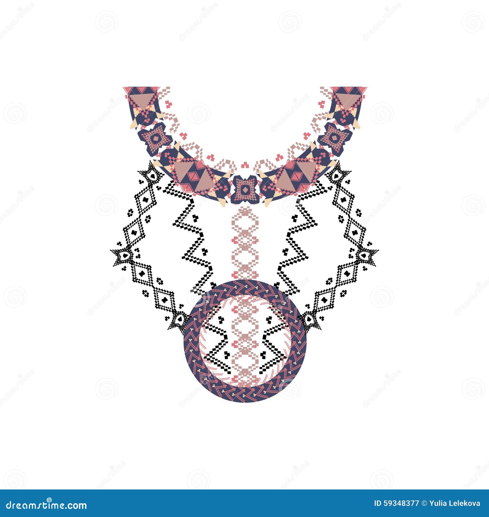 Neck Design With Intricated Interlacing Pattern And Greek Key Motifs ...