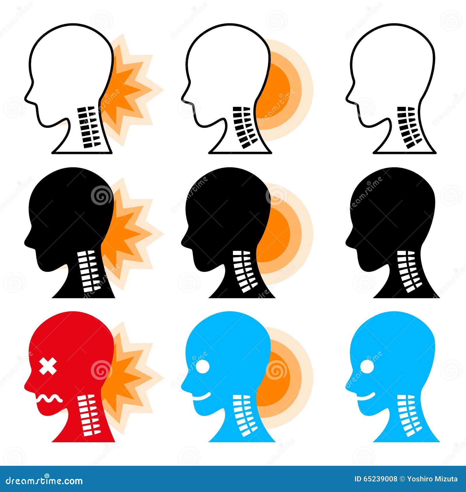 Of neck pain illustrations stock vector. Illustration of person - 65239008