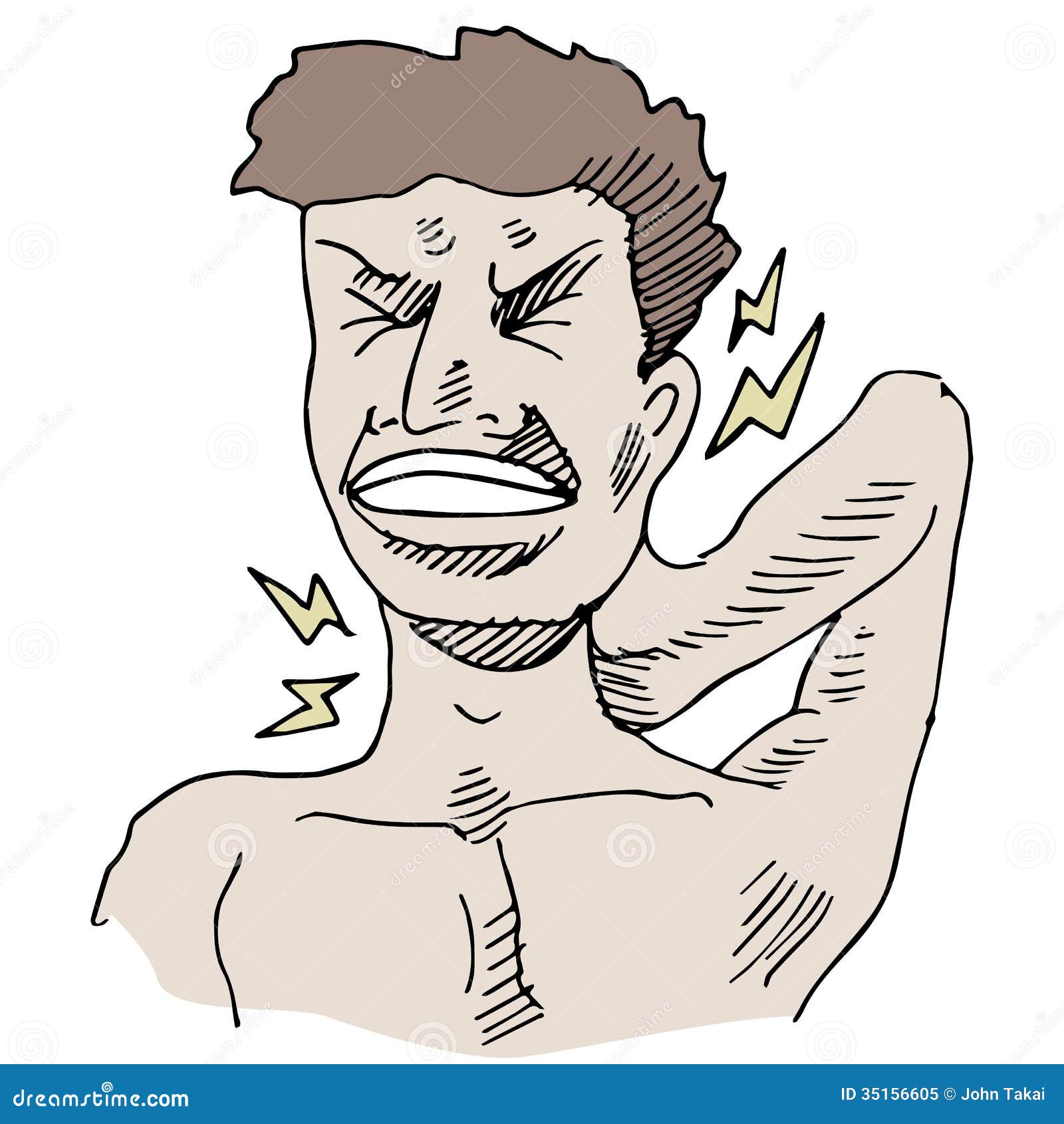 Neck Pain stock vector. Illustration of ache, clip, vector - 35156605