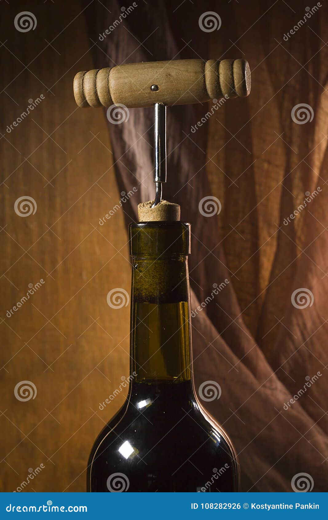 The neck of a wine bottle stock photo. Image of closed - 108282926
