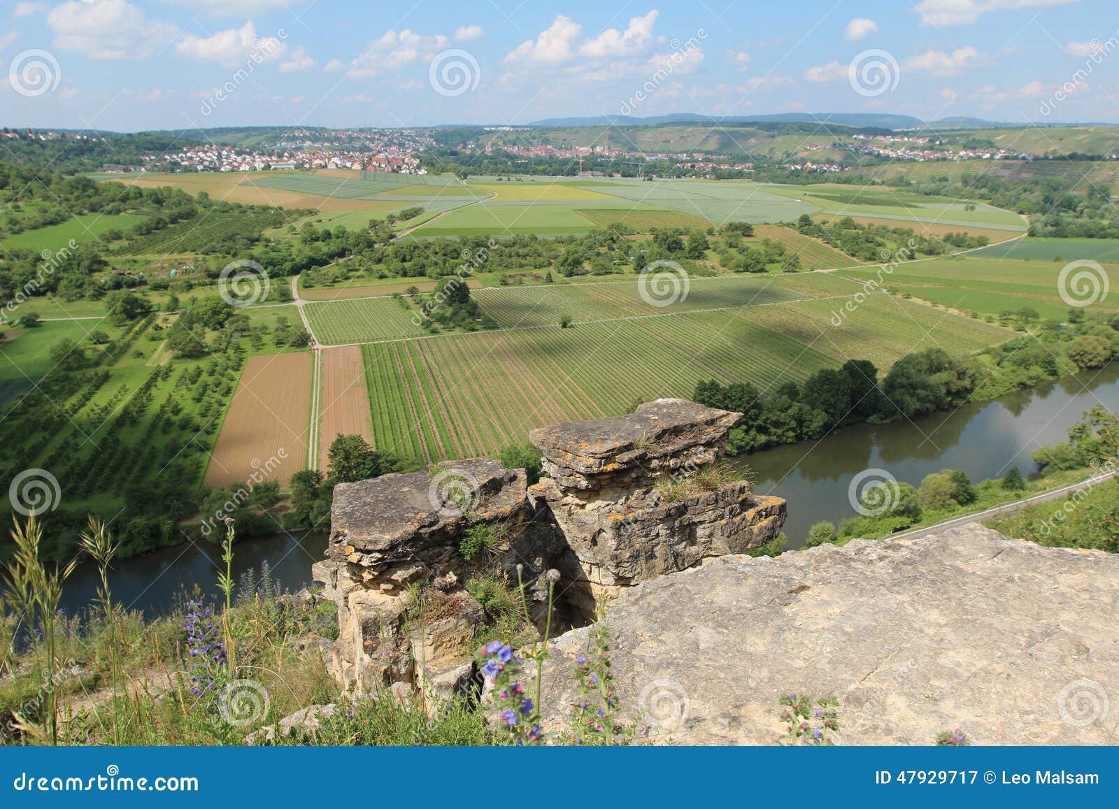 Neckar Meander stock image. Image of vista, bend, tourists - 47929717