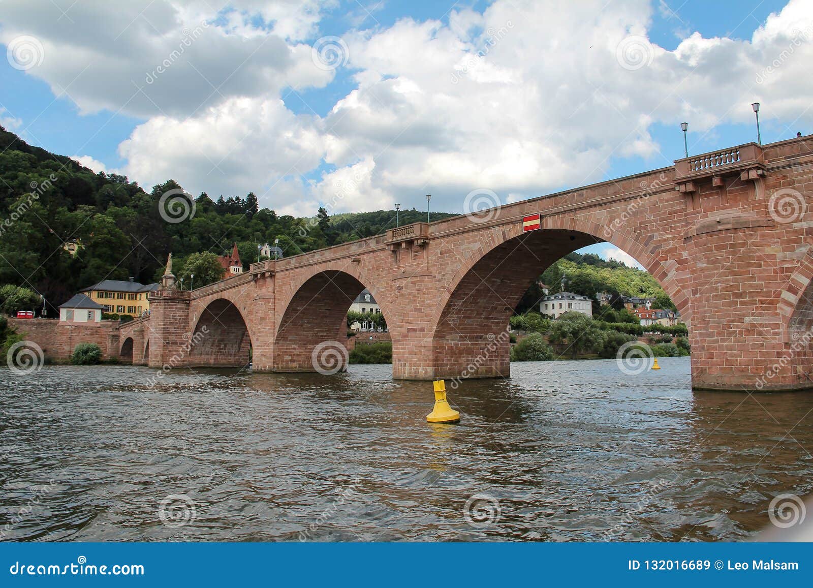 Neckar Ponte Sobre Neckar Em Heidelberg, Alemanha Imagem de Stock ...