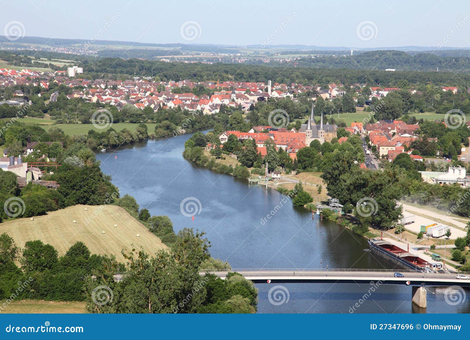 Neckar river, Germany stock photo. Image of panoramic - 27347696