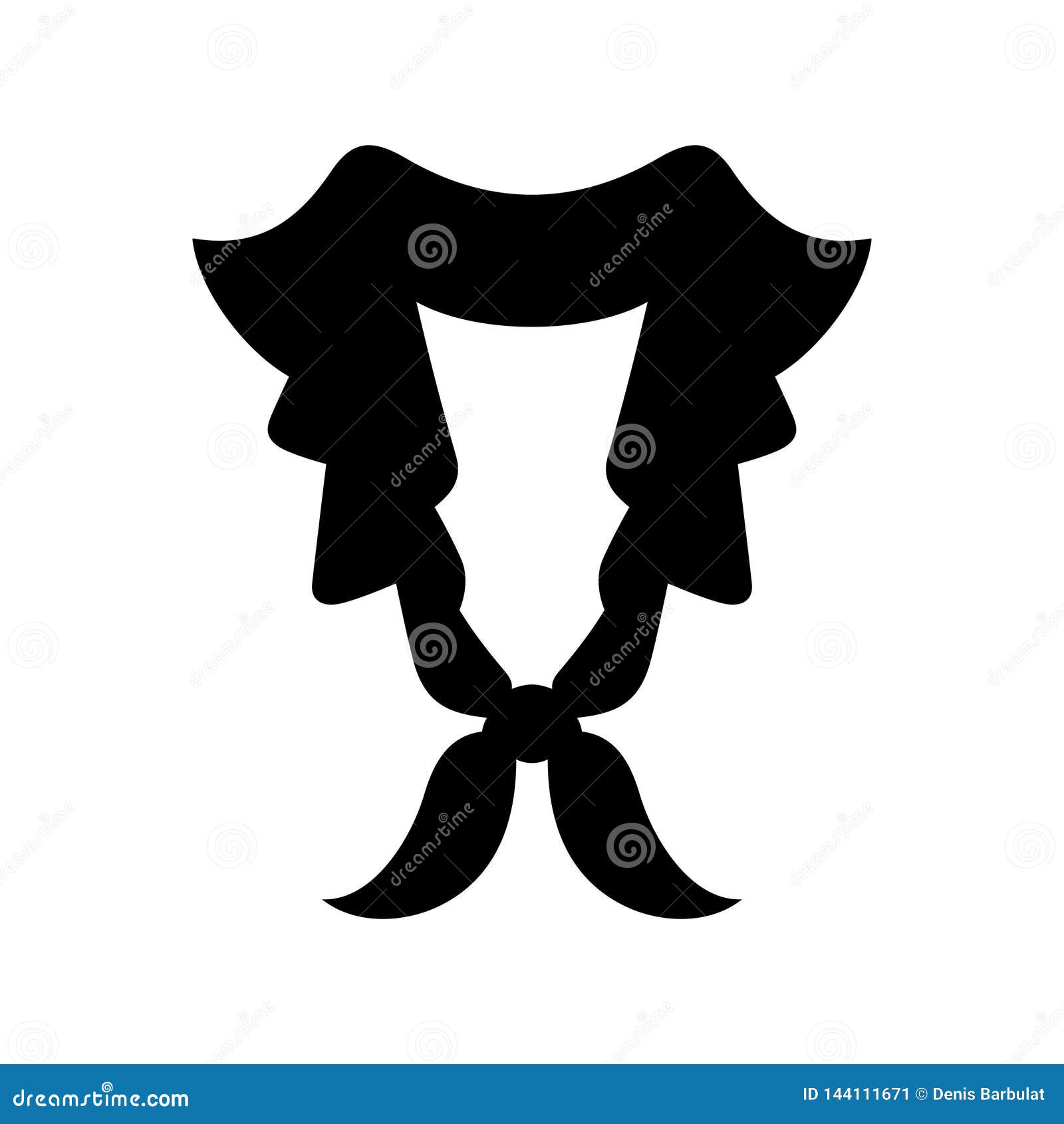 Neckerchief, scarf type stock vector. Illustration of silhouette ...