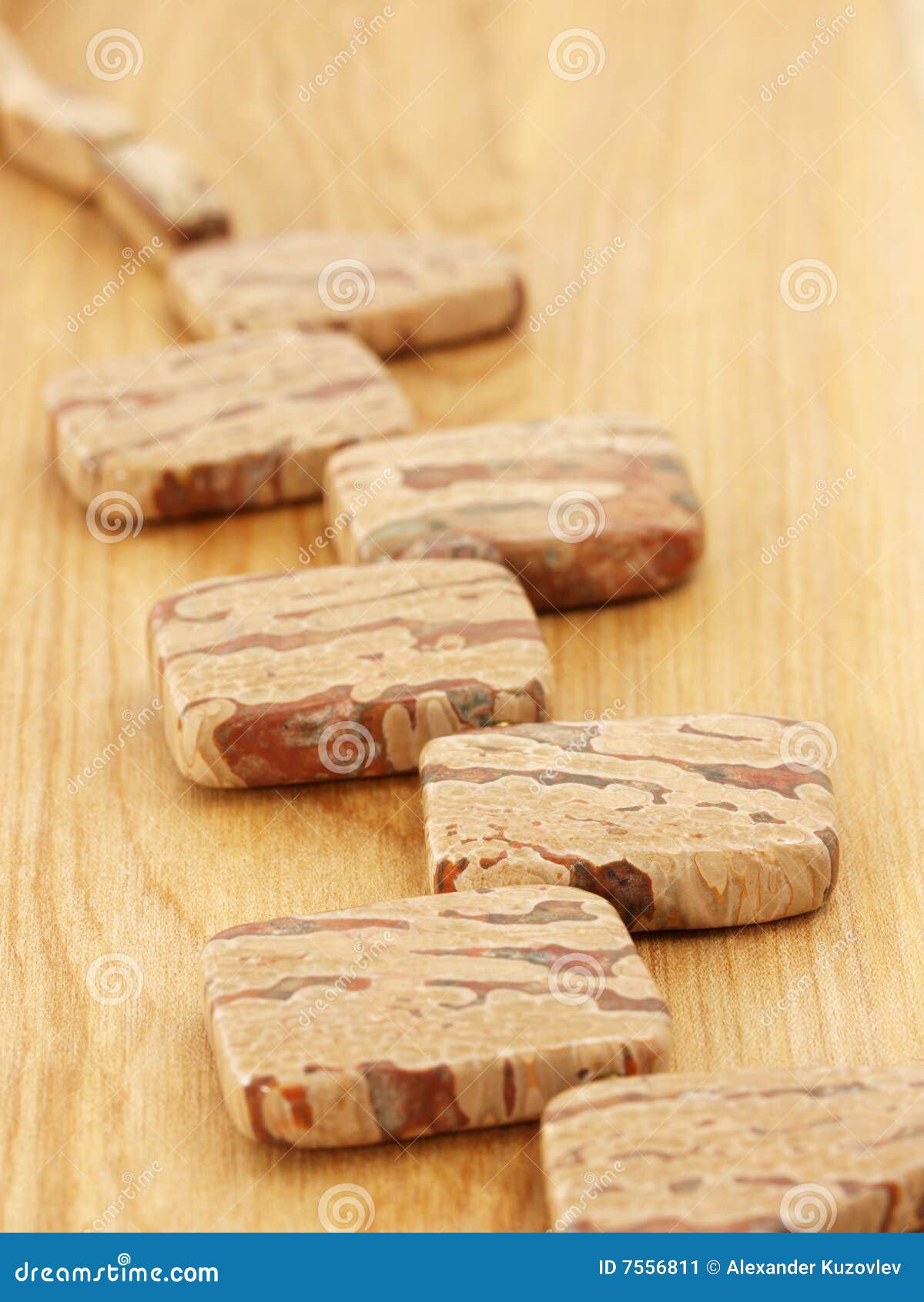 Necklace from a Beige Jasper Stock Image - Image of jasper, adornment ...