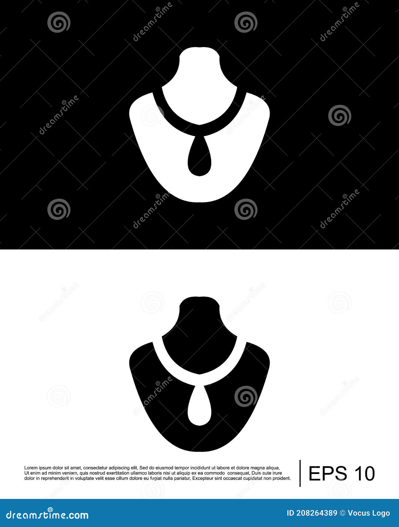 Necklace Icon Vector Logo Template Stock Vector - Illustration of cloth ...