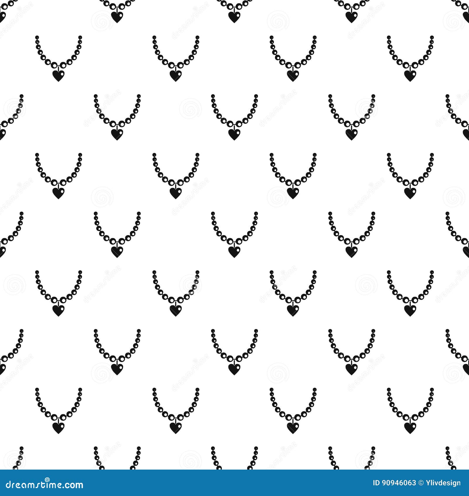 Necklace pattern vector stock vector. Illustration of pattern - 90946063