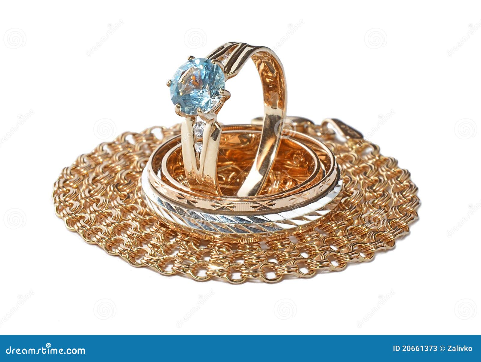 Necklace and rings stock image. Image of shine, stone - 20661373