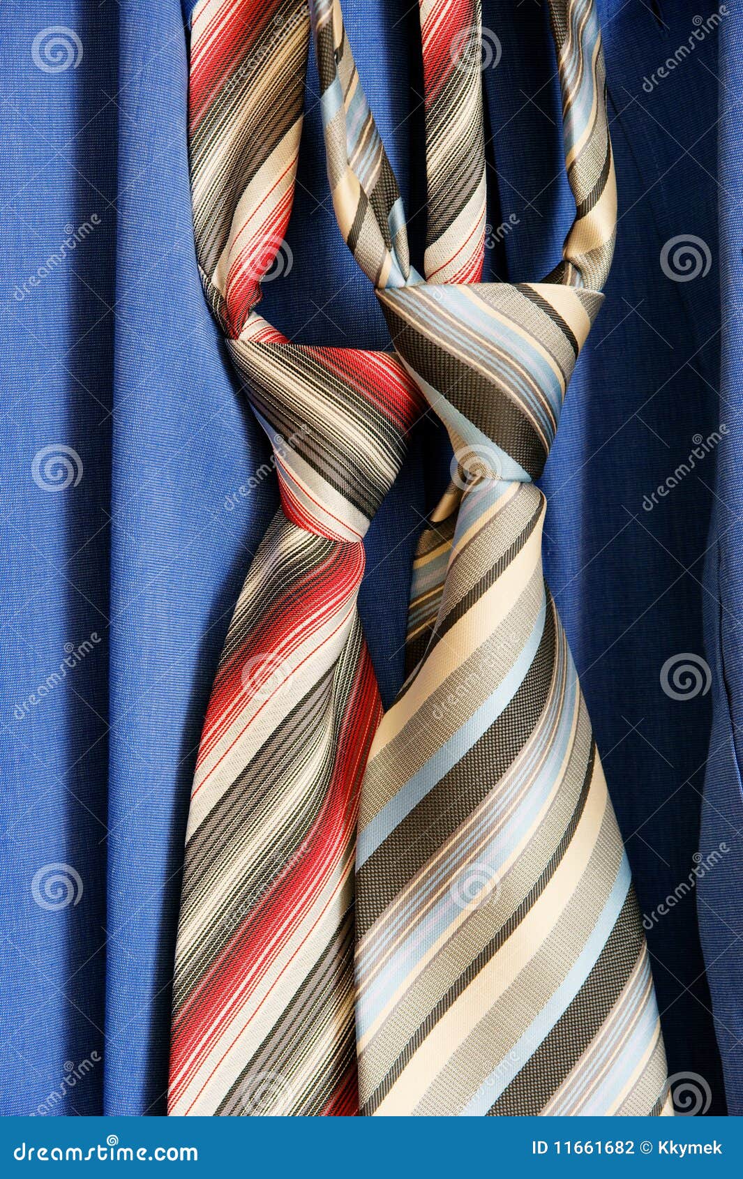 Necktie on blue background stock photo. Image of wardrobe - 11661682