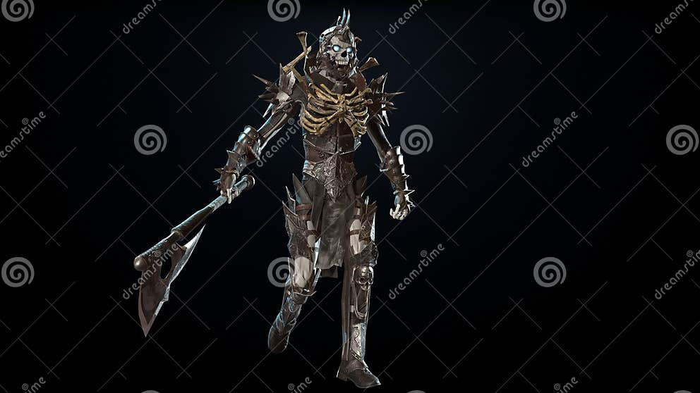 Skeleton, Render 3D Model on the Background Stock Illustration ...