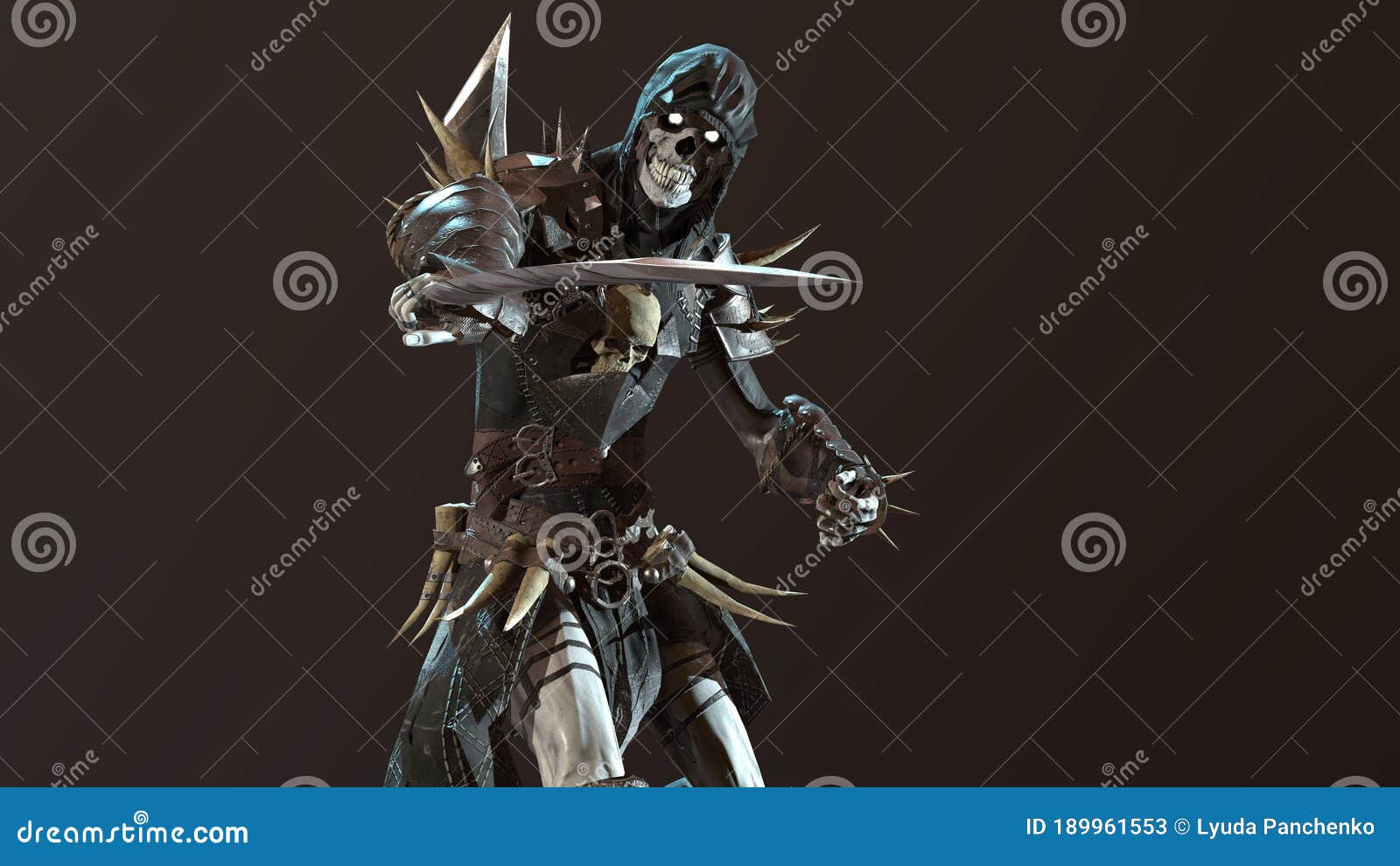 Skeleton, Render 3D Model on the Background Stock Illustration ...