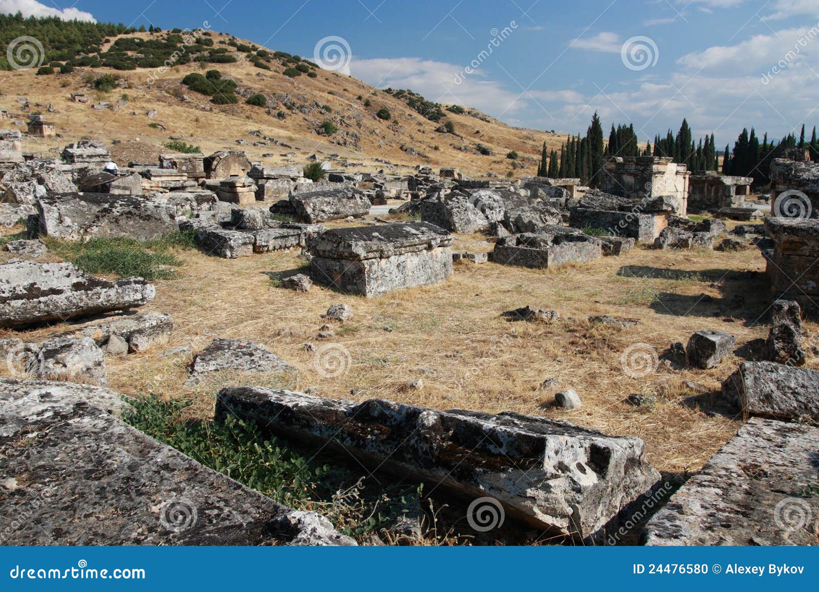 Necropolis in Old Greece Town Hierapolis. Stock Photo - Image of ...