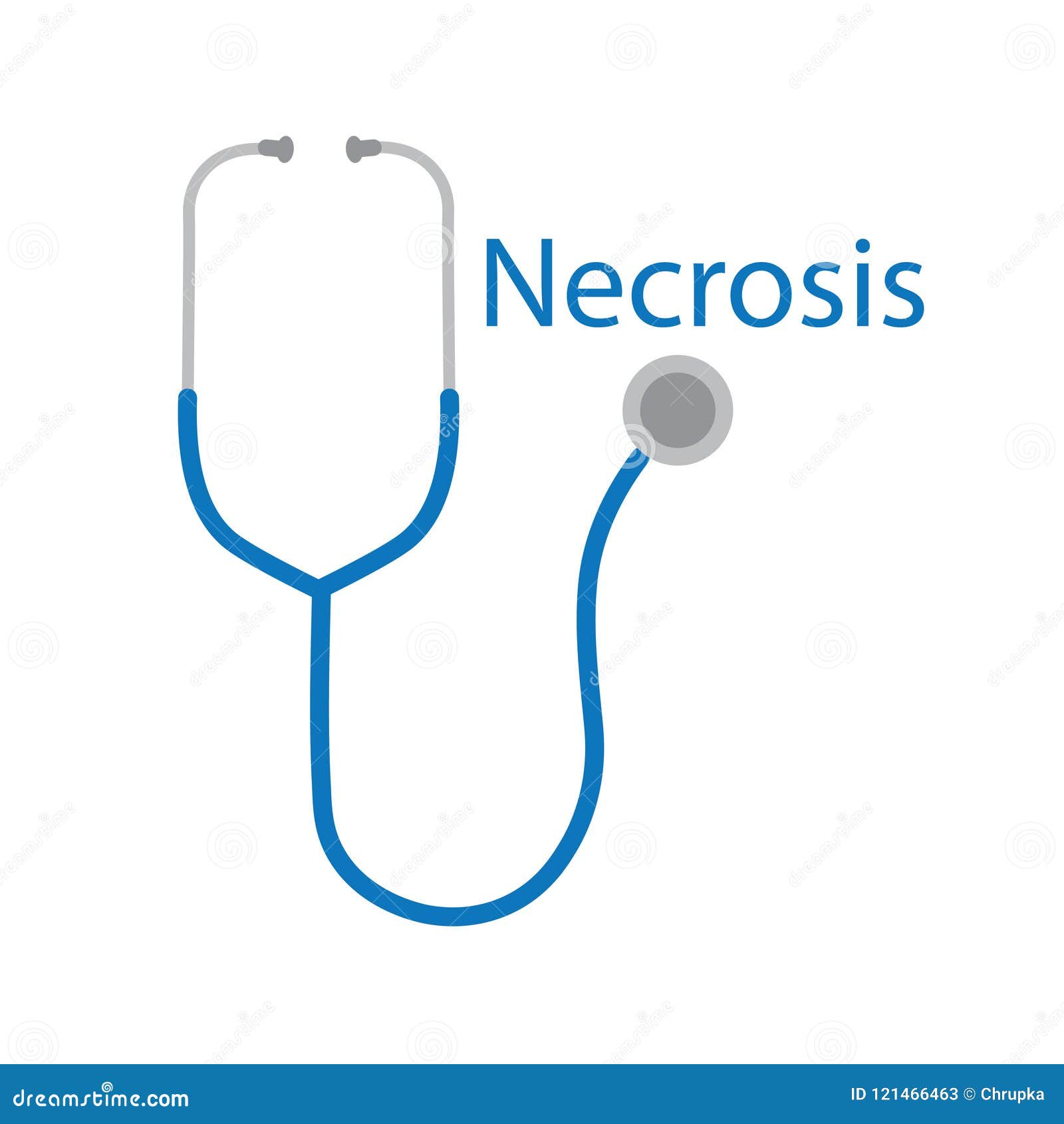 Necrosis Word and Stethoscope Icon Stock Vector - Illustration of ...